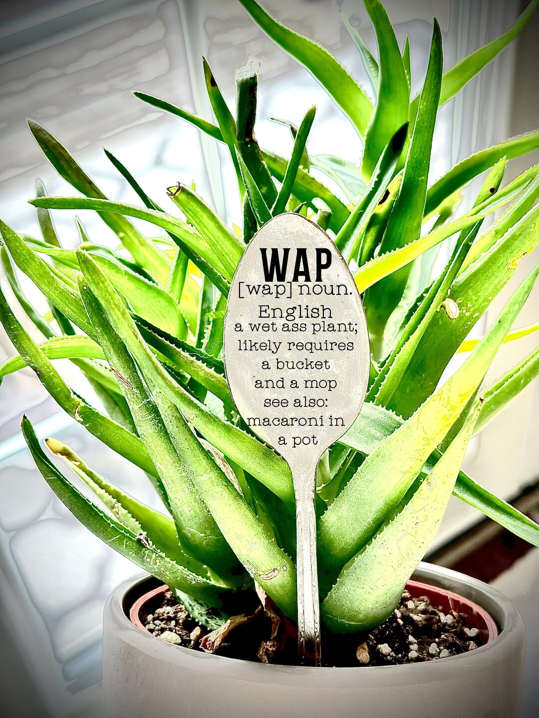 Hand Stamped Spoon, Friend Gift, Funny Plant Marker, Best Friend Gift ...