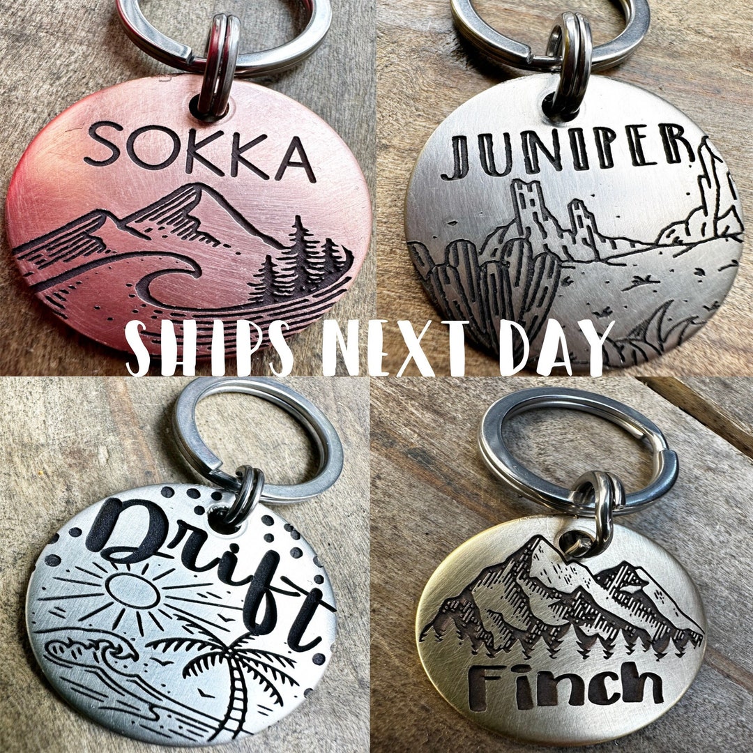 Dog ID Tag Pet ID Tag Personalized Dog Tag Custom Dog Tag Engraved Pet ...
