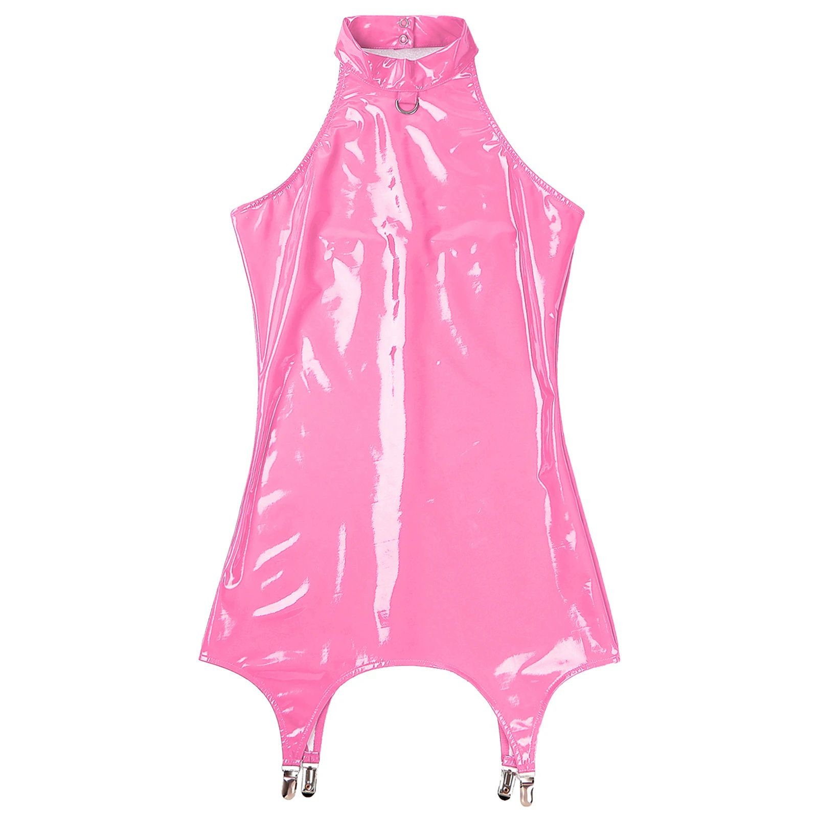 Pink Latex Dress Ddlg Dress Slutty Pvc Dress Etsy