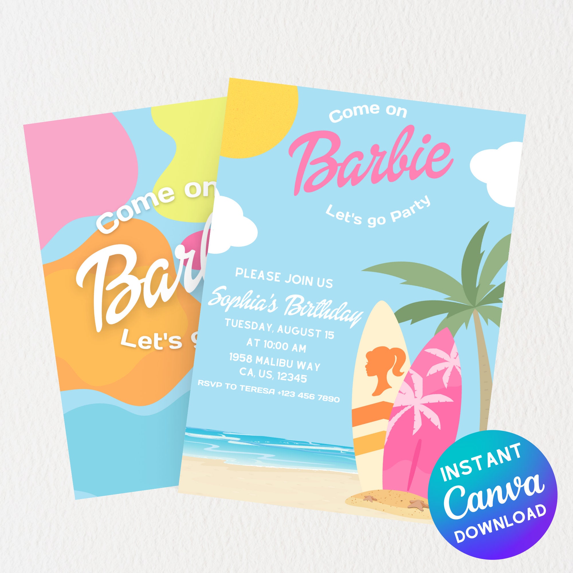 Beach Barbie Templeates