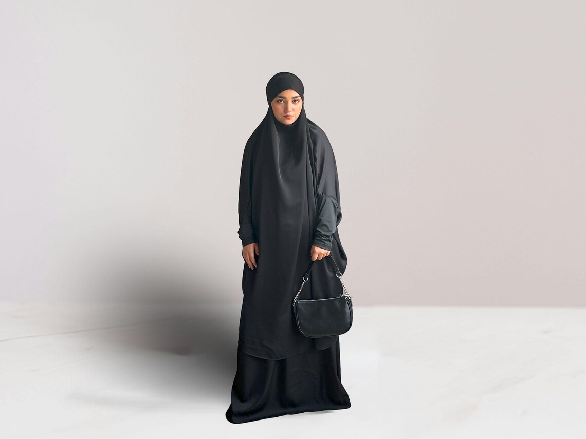 Modest Dress for Muslim Women 2 Piece Prayer Dress Abaya Jilbab With ...