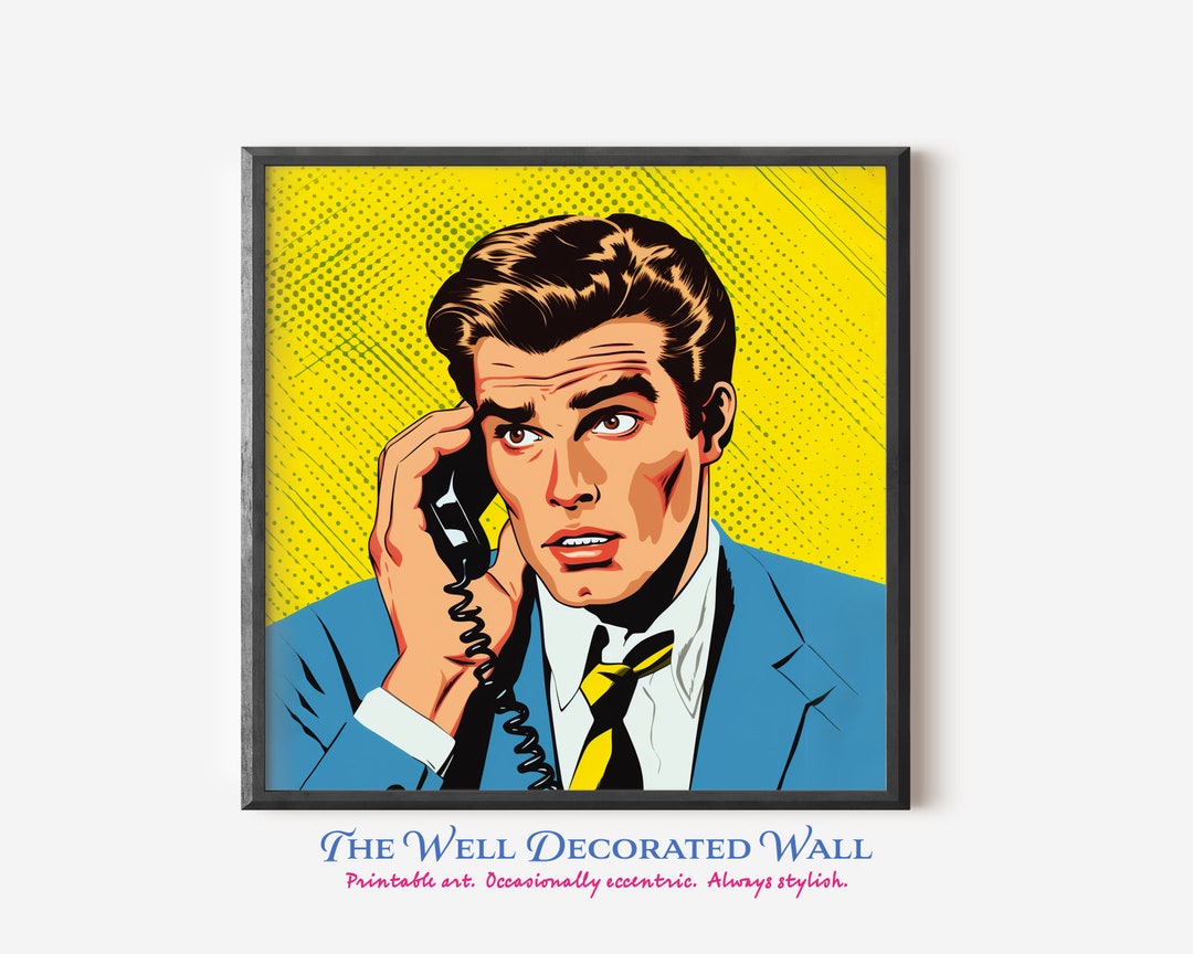 DASHING DEREK - Graphic Comic Strip Pop Art Print of Good-looking Man ...