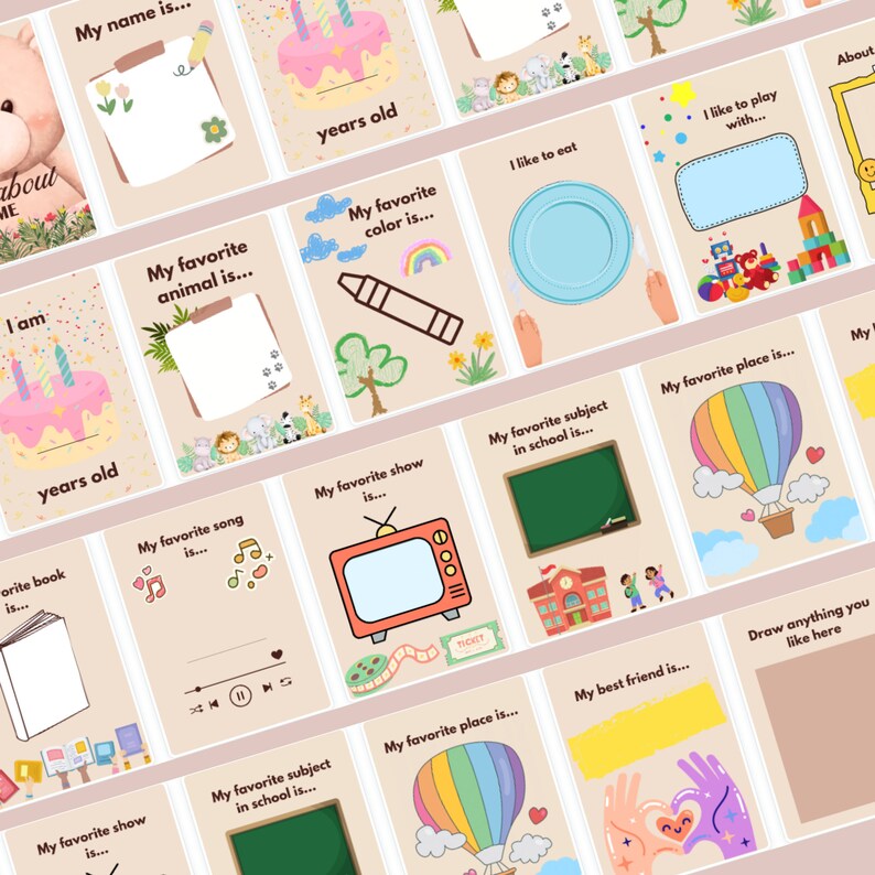 Back to School All About Me EDITABLE Student About Me All About Me ...