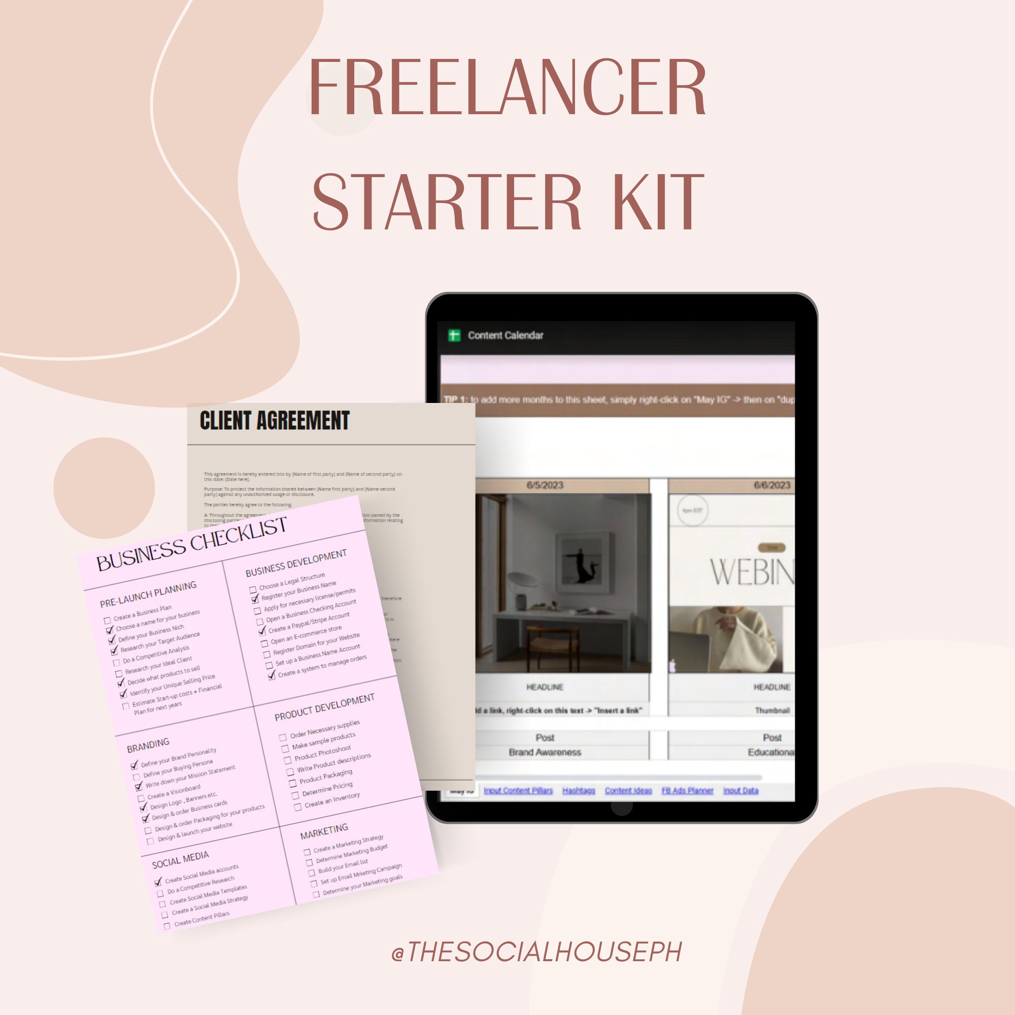 Freelancer Starter Kit VA Kit Social Media Manager Starter Templates - Etsy