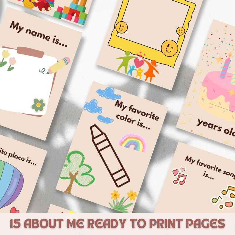 Back to School All About Me EDITABLE Student About Me All About Me ...