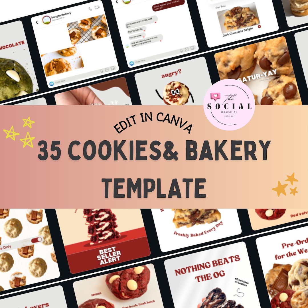 35 Cookies Bakery Instagram Templates - Instagram Templates Cookie Shop ...
