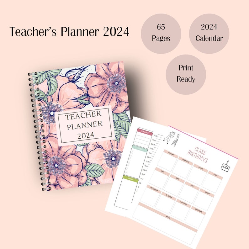 Printable 2024 Teacher Planner, Education Planner, Student Planning ...