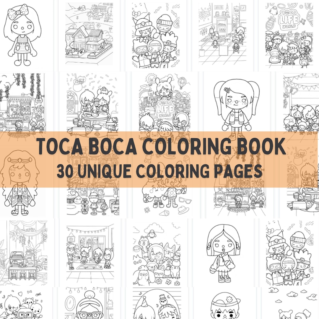 Toca Boca Coloring Page, Coloring Page for Adults, Kids Coloring Pages ...