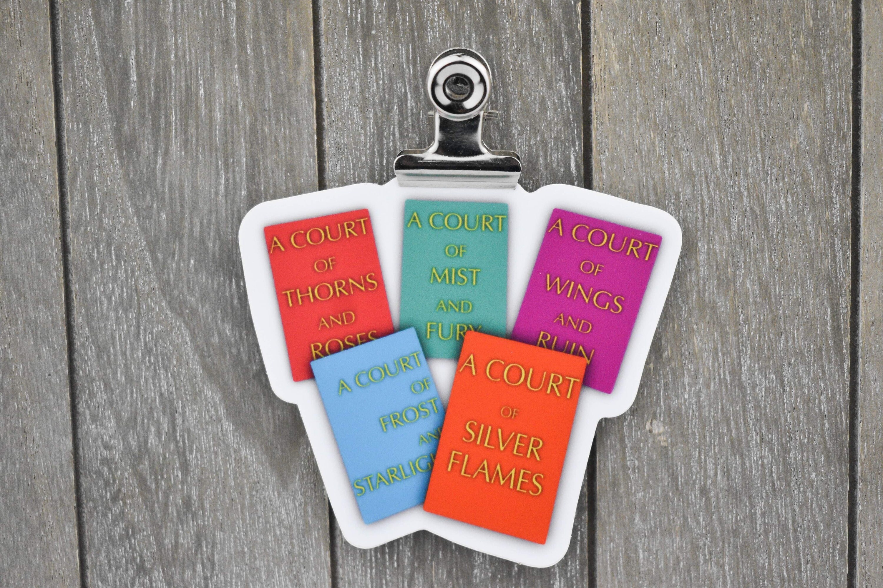 ACOTAR Five Book Series Vinyl Sticker Acotar Acomaf Acowar - Etsy