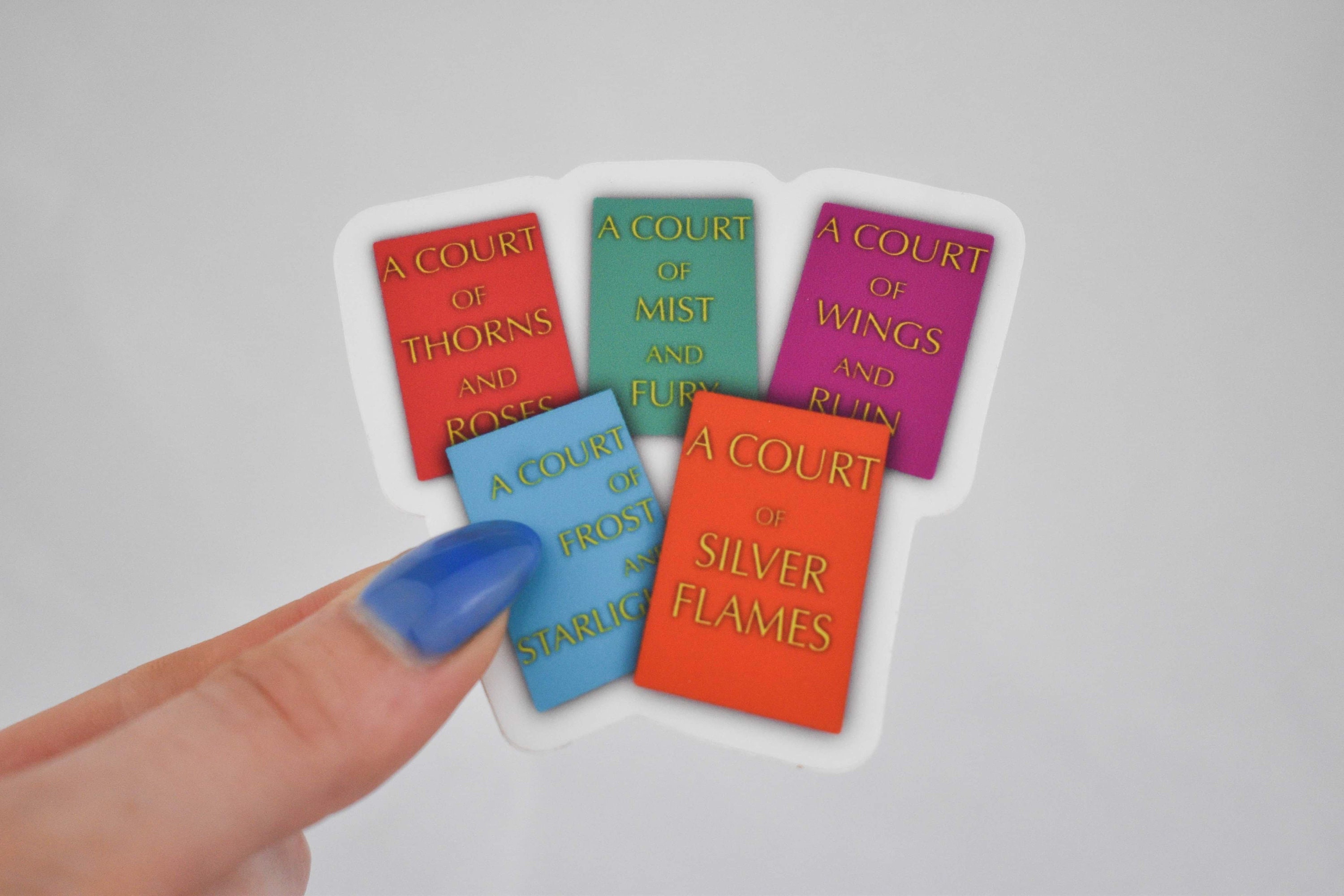 ACOTAR Five Book Series Vinyl Sticker Acotar Acomaf Acowar - Etsy