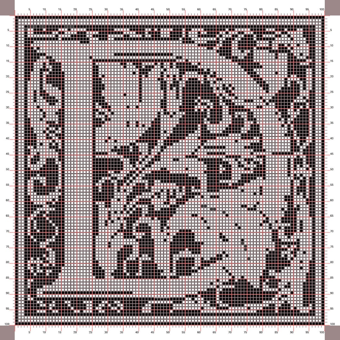 Alphabet - Letter D, Goudy Classic Style: Crochet/knit Graphgan Blanket ...