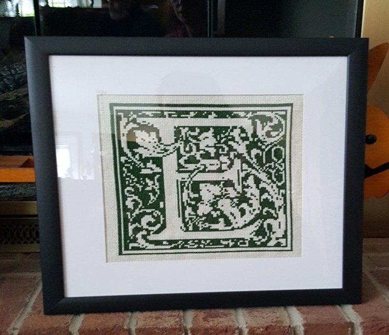 Alphabet - Letter E, Goudy Classic Style: Crochet/knit Graphgan Blanket ...