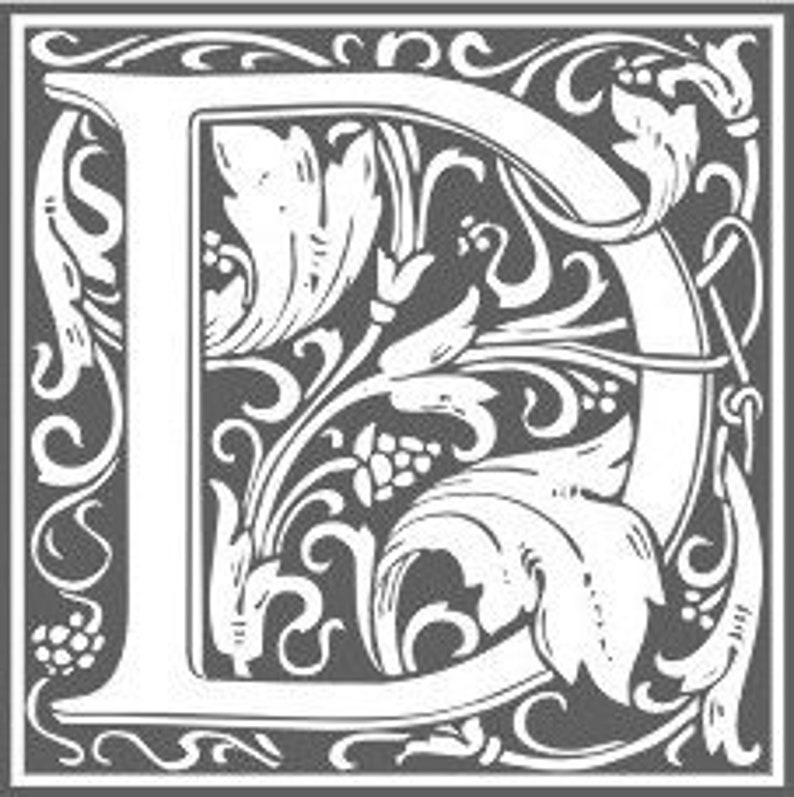 Alphabet - Letter D, Goudy Classic Style: Crochet/knit Graphgan Blanket ...