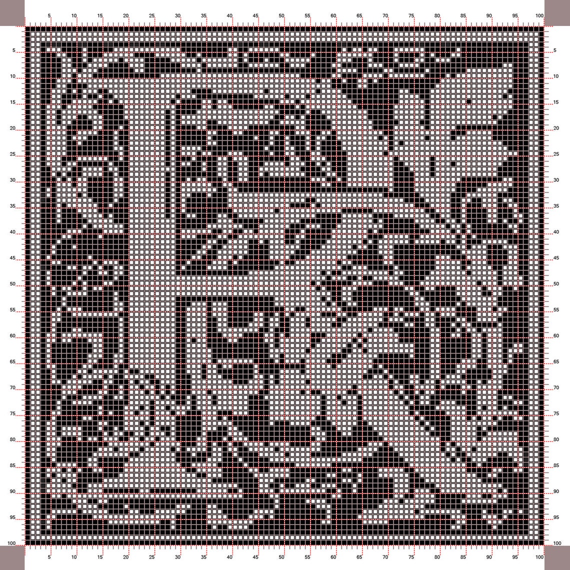 Alphabet - Letter R, Goudy Classic Style: Crochet/knit Graphgan Blanket ...