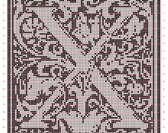 Alphabet Letter R, Goudy Classic Style: Crochet/knit Graphgan Blanket ...