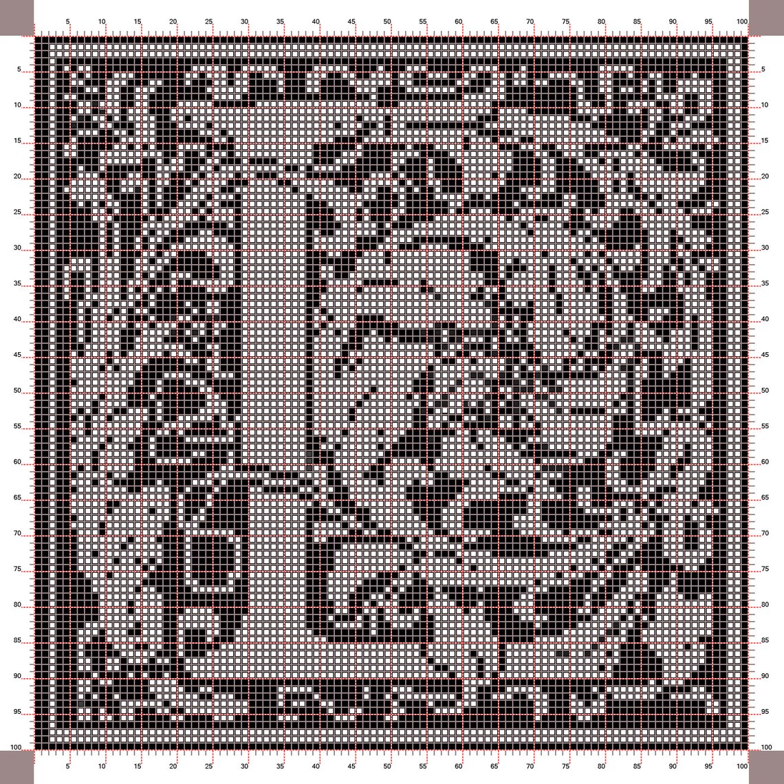 Alphabet - Letter L, Goudy Classic Style: Crochet/knit Graphgan Blanket ...