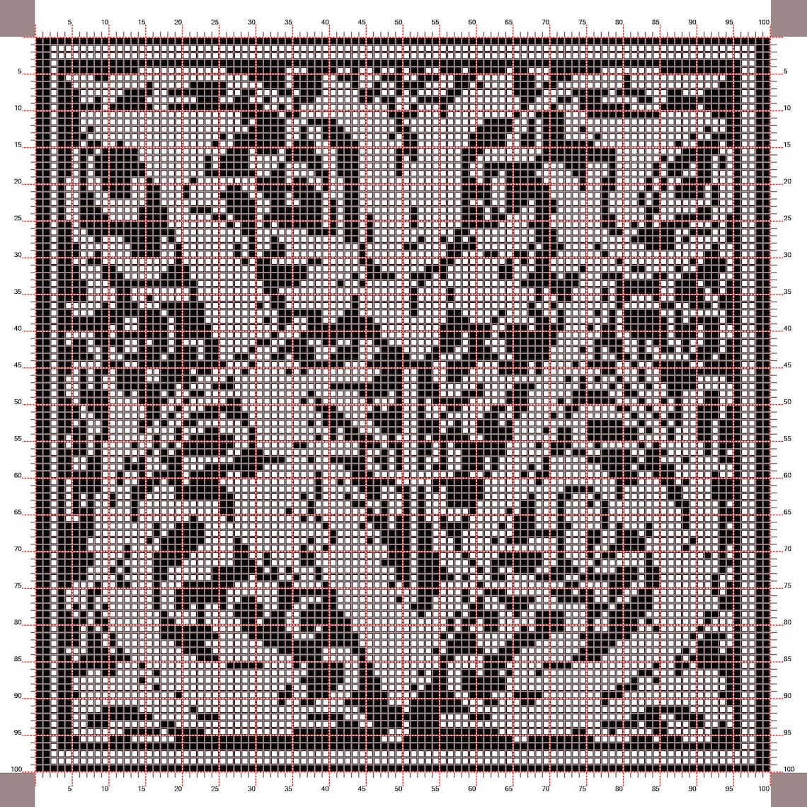 Alphabet - Letter V, Goudy Classic Style: Crochet/knit Graphgan Blanket ...