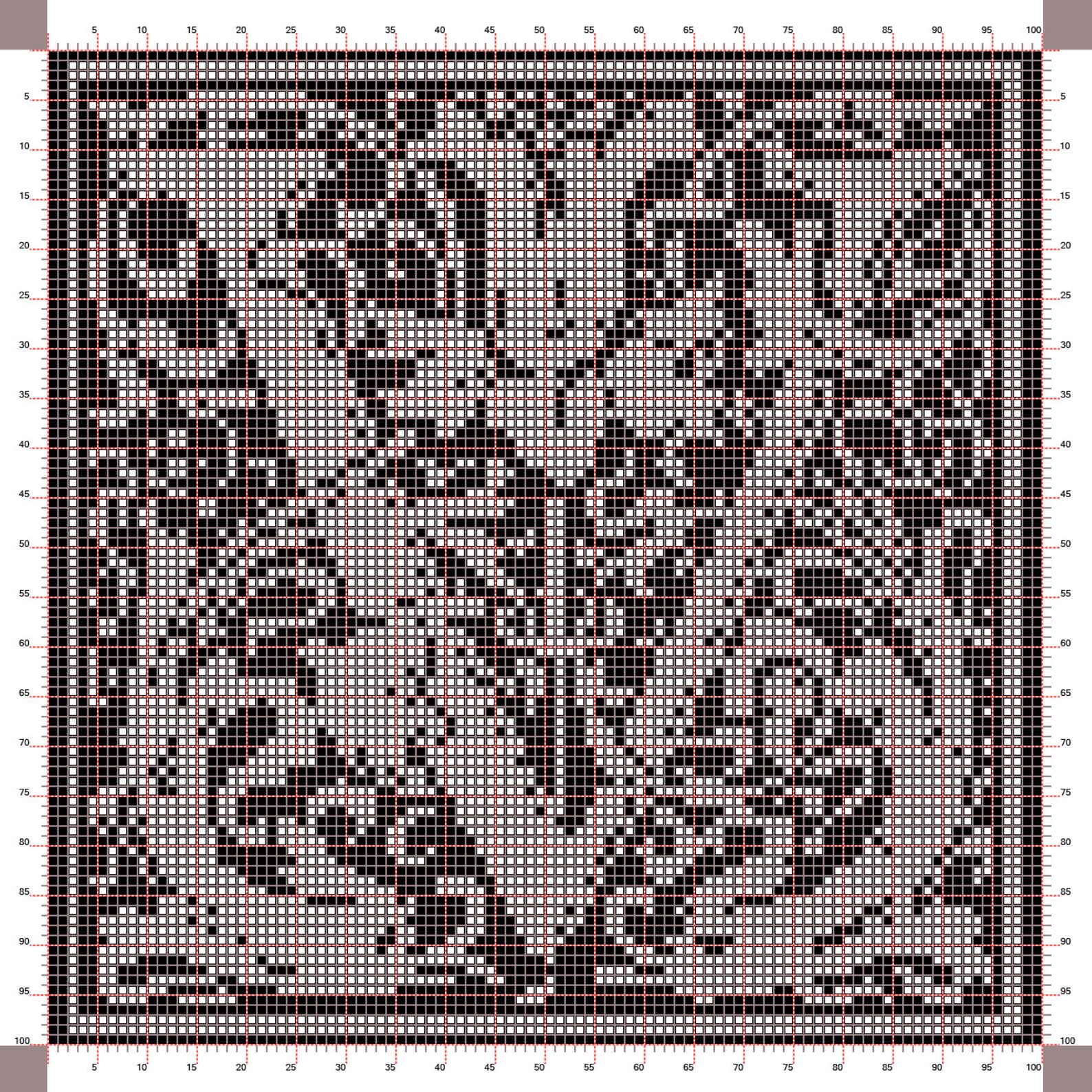 Alphabet - Letter V, Goudy Classic Style: Crochet/knit Graphgan Blanket ...