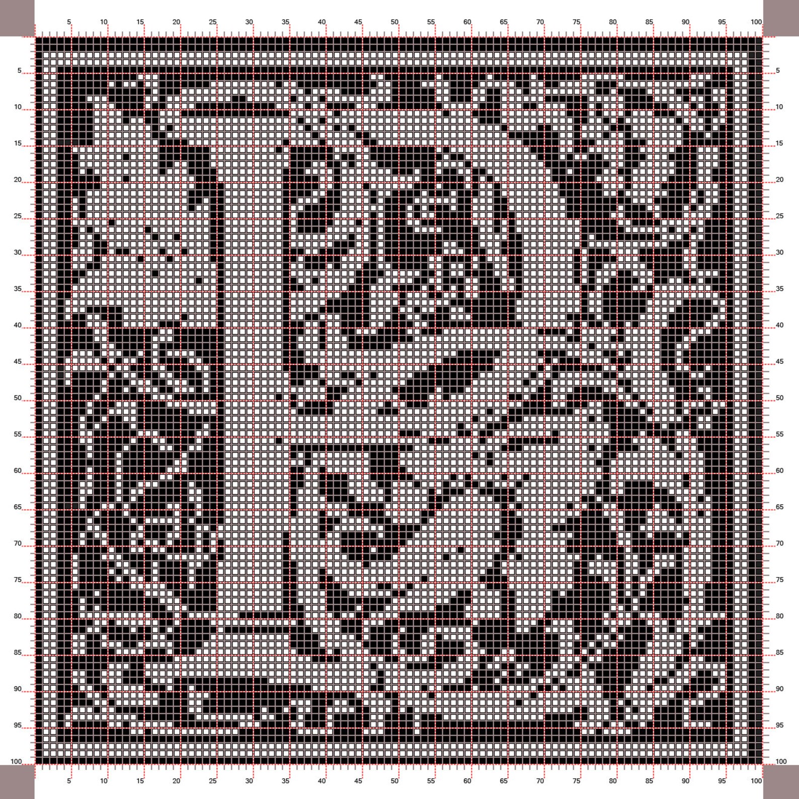 Alphabet - Letter P, Goudy Classic Style: Crochet/knit Graphgan Blanket ...