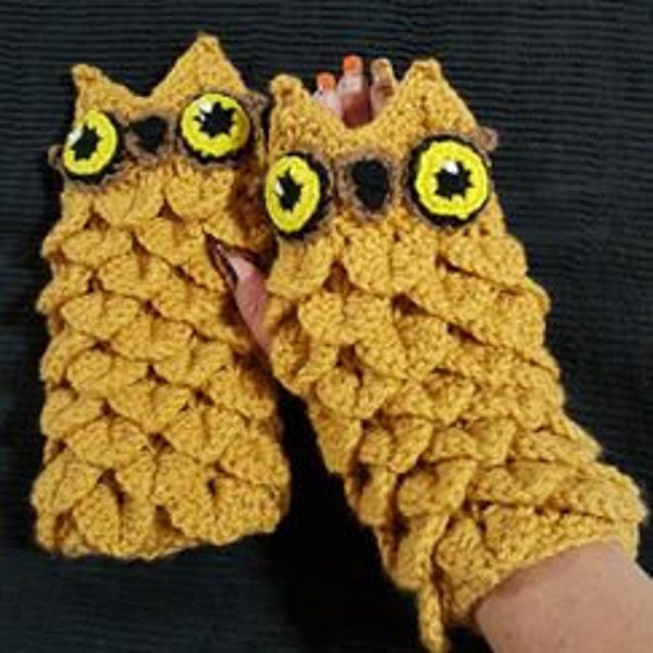 Crochet Owl Gloves - Etsy