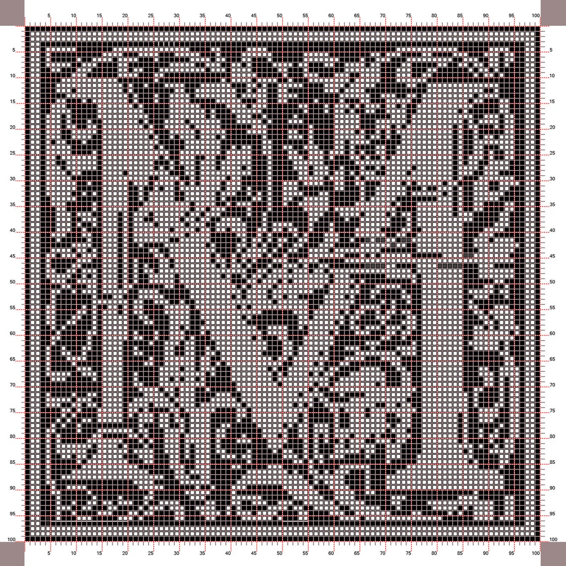 Alphabet - Letter M, Goudy Classic Style: Crochet/knit Graphgan Blanket ...