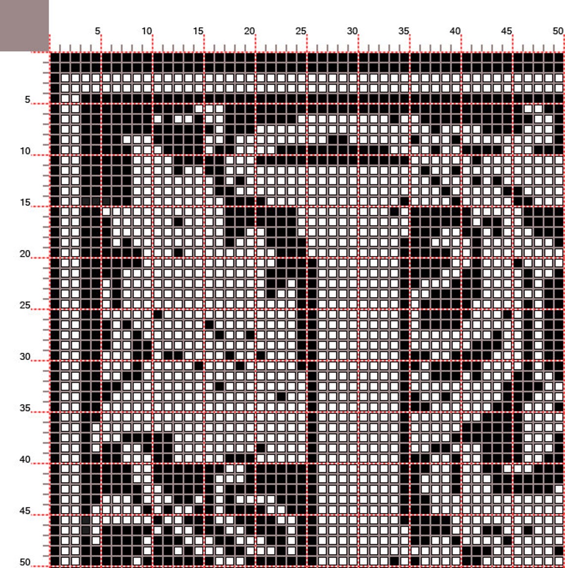 Alphabet - Letter P, Goudy Classic Style: Crochet/knit Graphgan Blanket ...