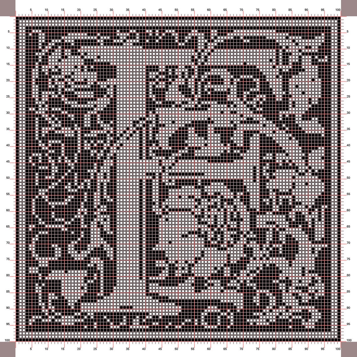 Alphabet - Letter F, Goudy Classic Style: Crochet/knit Graphgan Blanket ...