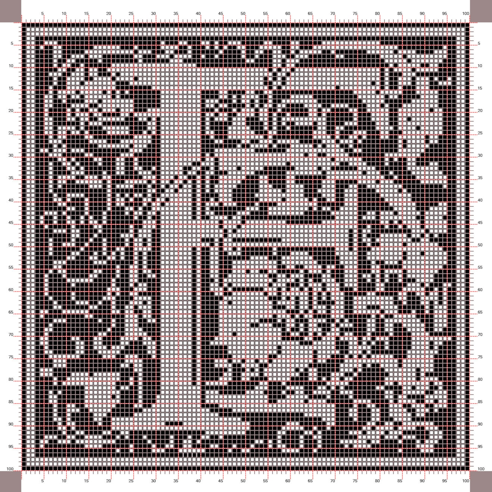 Alphabet - Letter F, Goudy Classic Style: Crochet/knit Graphgan Blanket ...