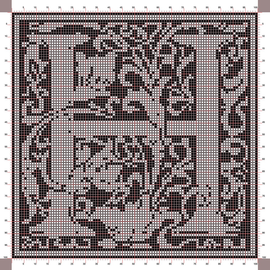 Alphabet - Letter H, Goudy Classic Style: Crochet/knit Graphgan Blanket ...