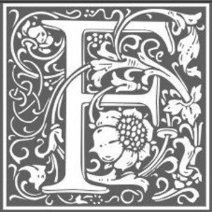 Alphabet - Letter F, Goudy Classic Style: Crochet/knit Graphgan Blanket ...