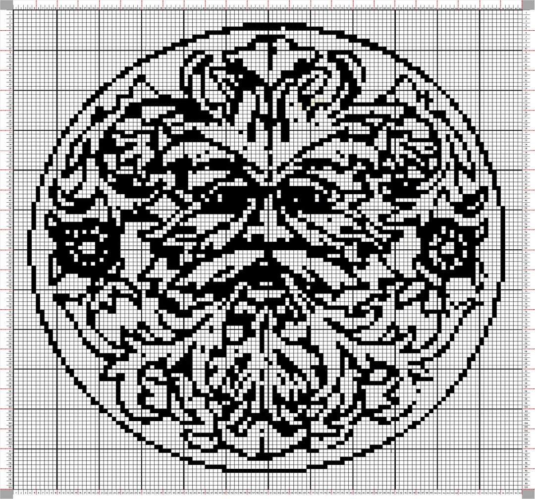 Green Man Graph: Crochet/knit Graphgan Blanket Pattern, C2c, Cross ...