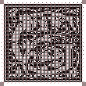 Alphabet - Letter G, Goudy Classic Style: Crochet/knit Graphgan Blanket ...