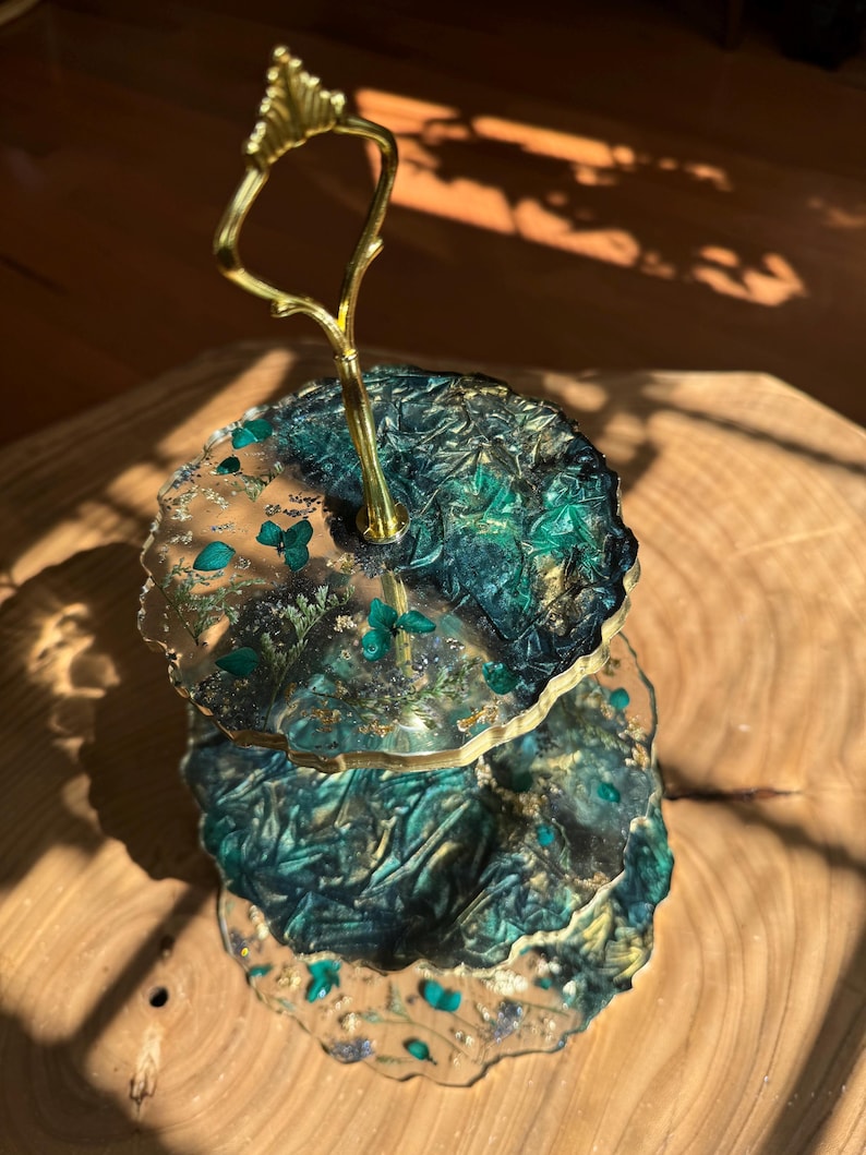 Custom Handmade 3-tier Resin Tray, Cake Stand, House Decor, Display ...