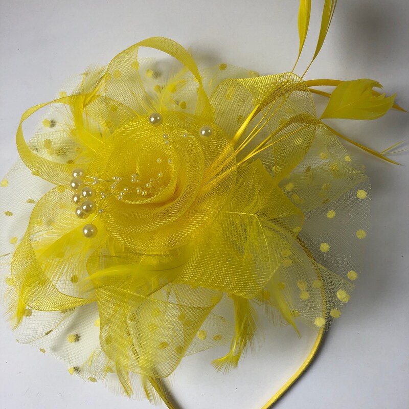 Yellow Fascinator - Etsy