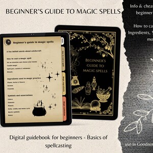 Beginner Guide for Magic Spells - Digital Spellbook Grimoire - Witch ...