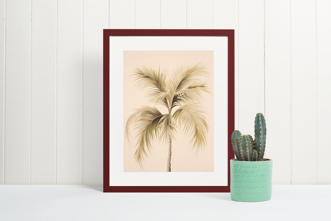 Palm Tree Art Print Sketched Palm Drawing Royal Palm Wall Art Coco Palm ...