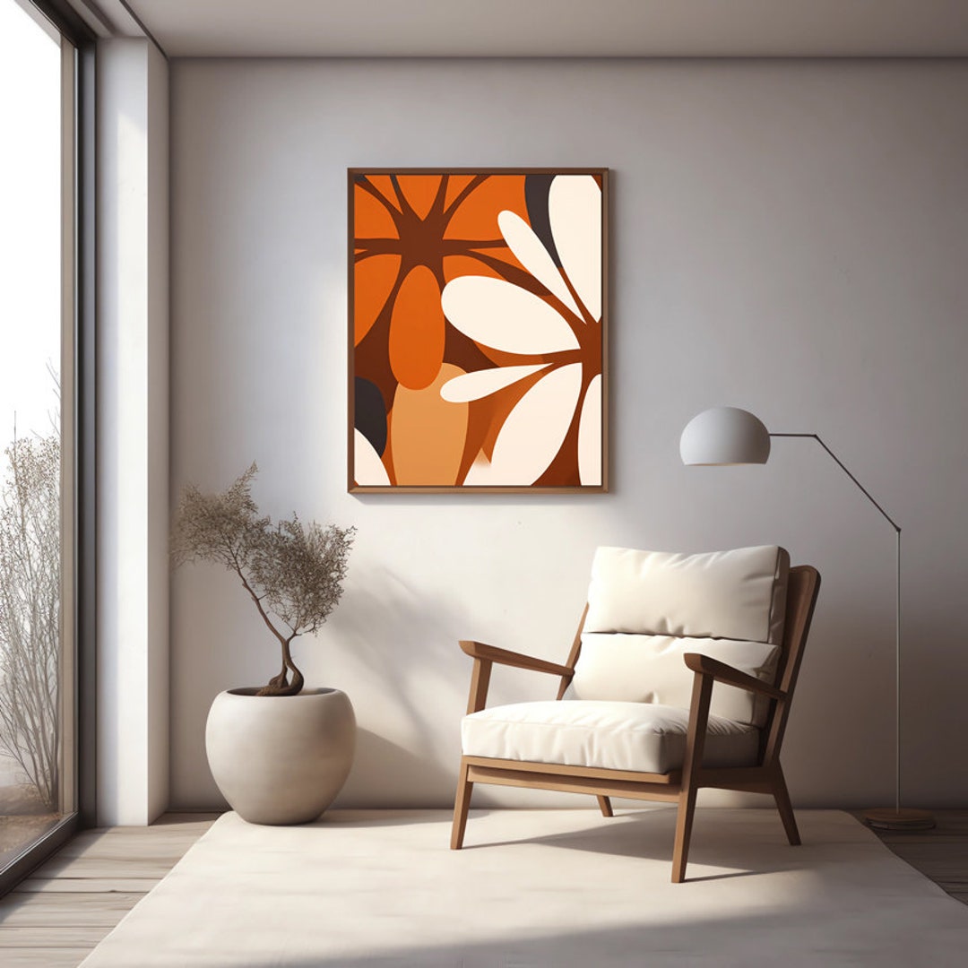 Leaves Art Print Sketched Leaves Drawing Leaves Wall Art Leaves Digital ...