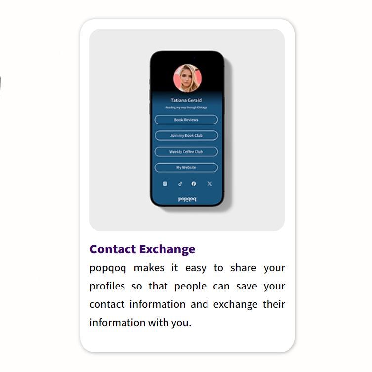 Popqoq - Popqoq Digital Business Card | Green Thin Tag | Share ...