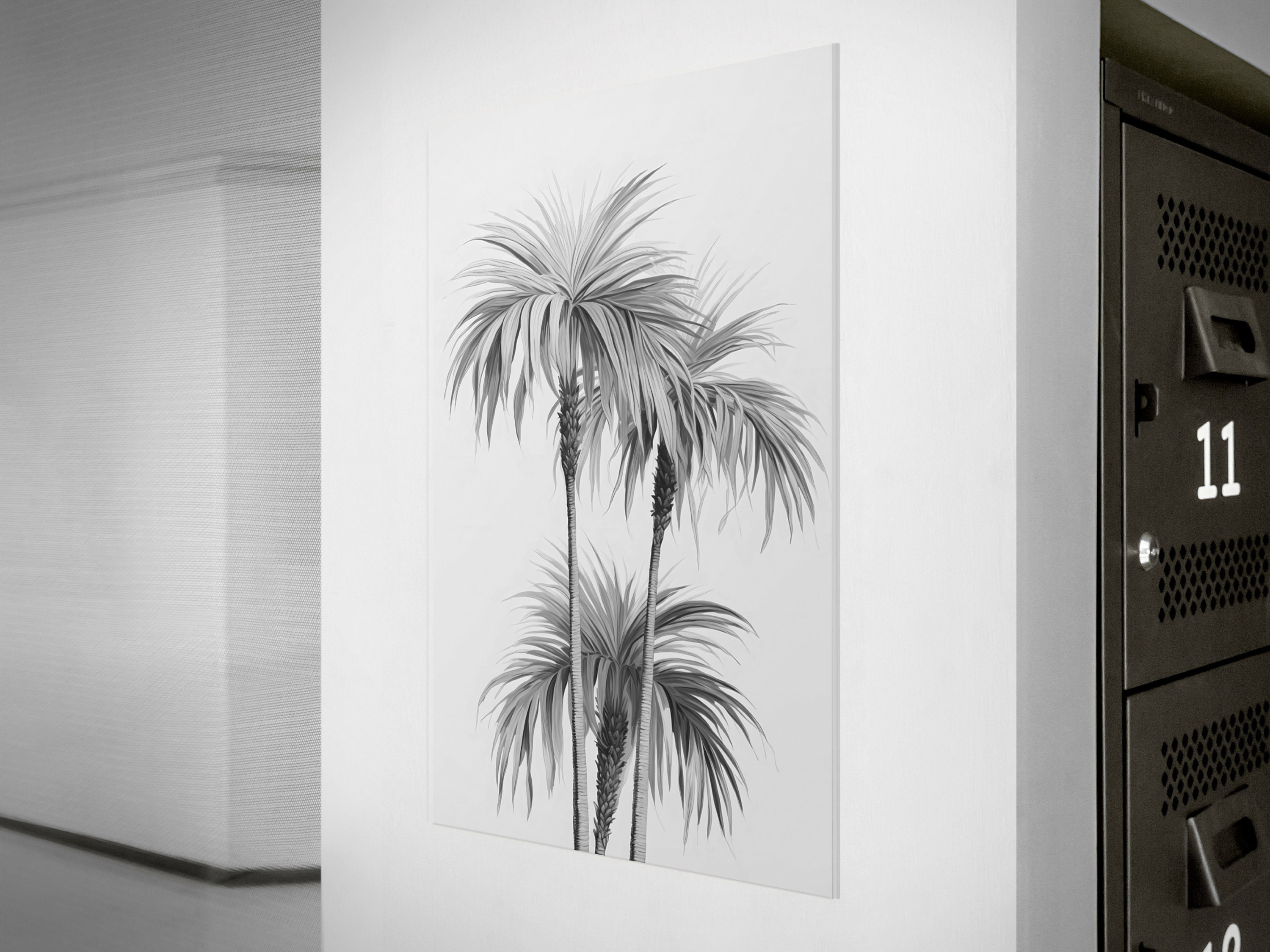 Palm Tree Art Print Sketched Palm Drawing Royal Palm Wall - Etsy