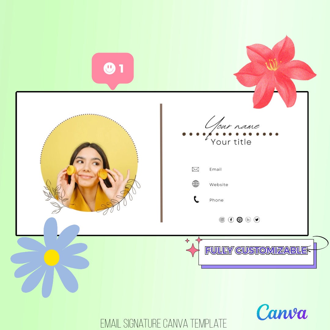 Fully Customizable Email Signature Template - Etsy
