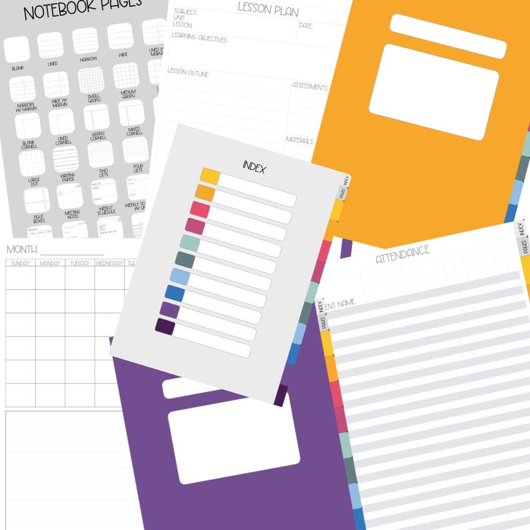 Digital Teacher Notebook/planner Bold - Etsy