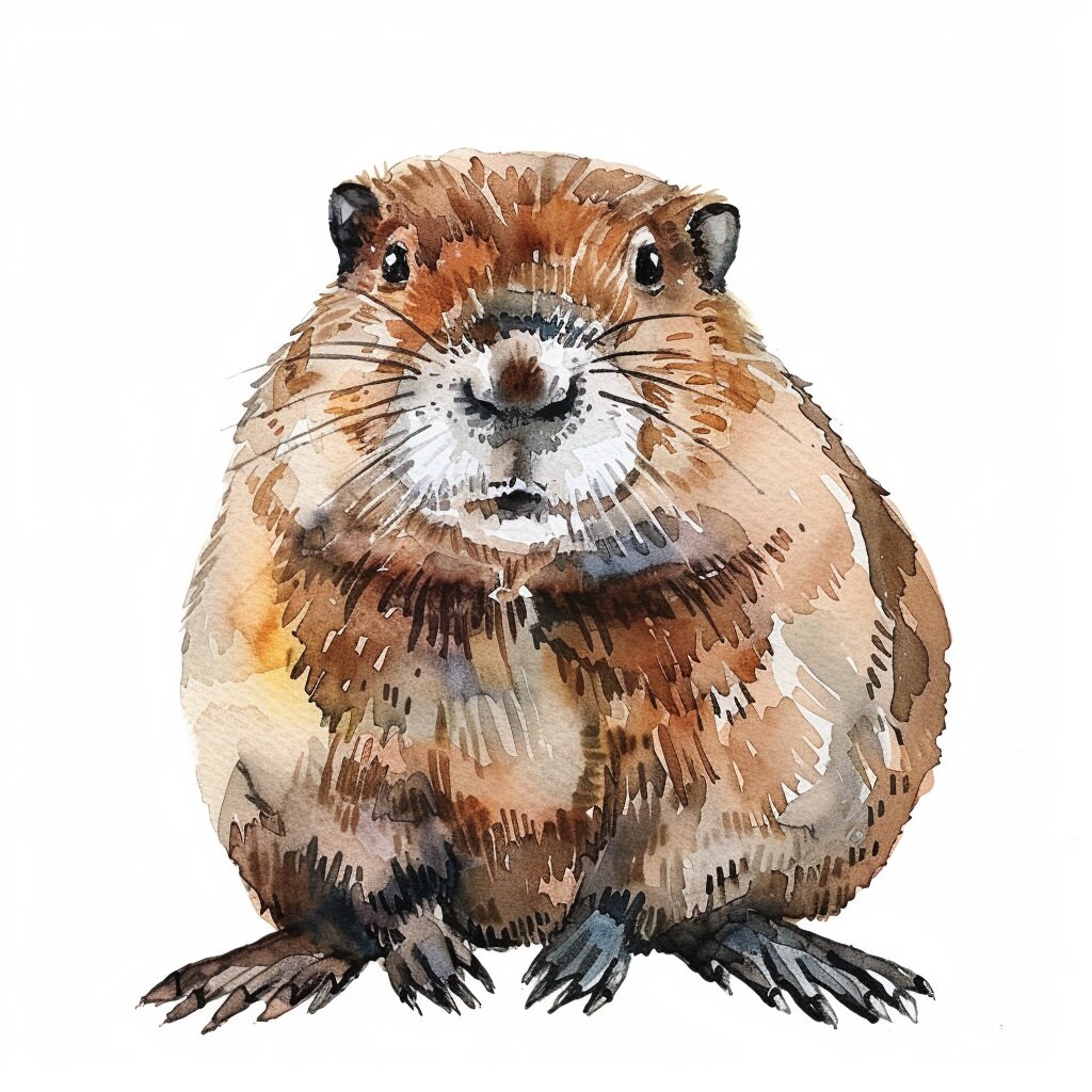 Watercolor Beaver Bundle - 4 High Quality .pngs - Transparent ...