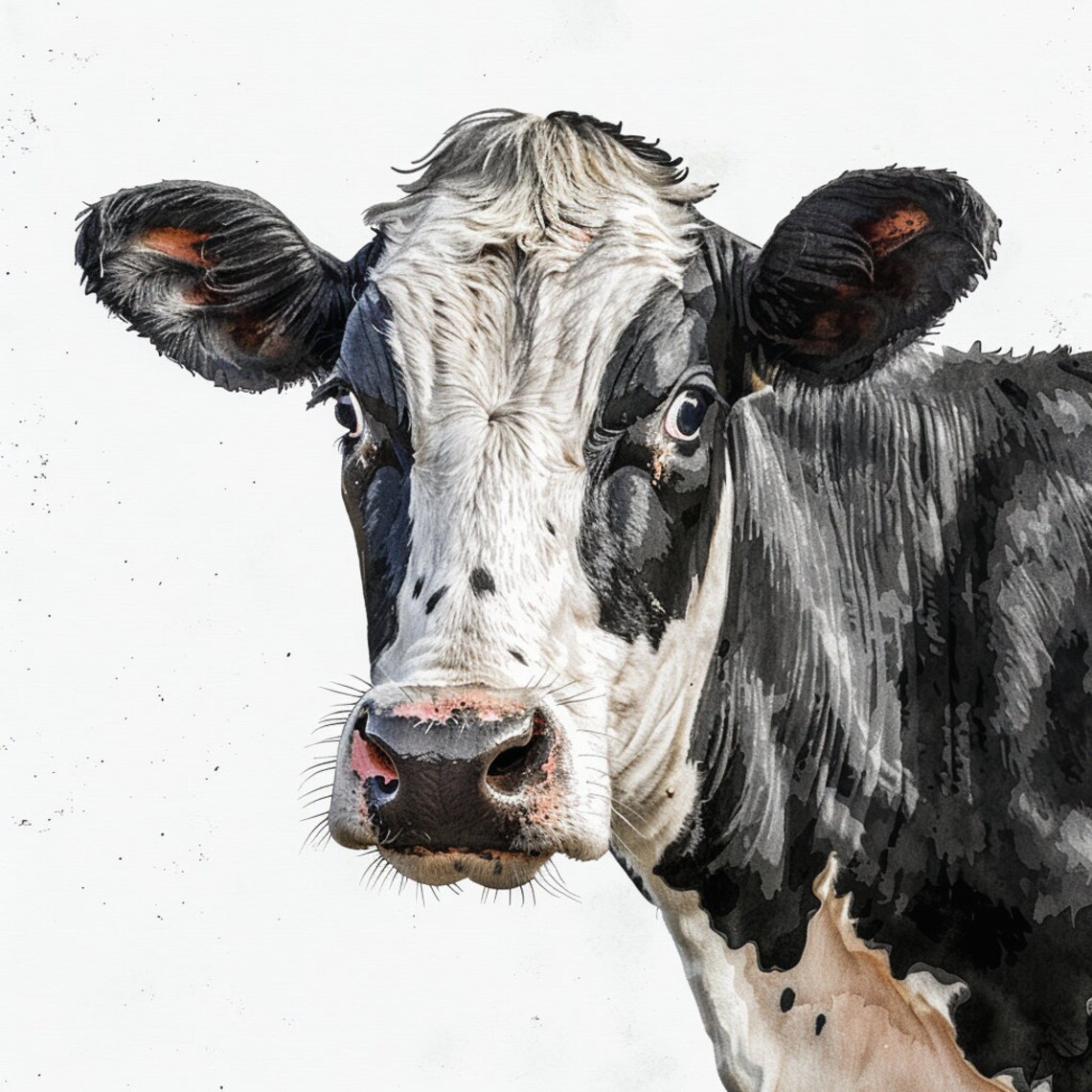 Watercolor Cow Bundle - 4 High Quality .pngs - Transparent Backgrounds ...
