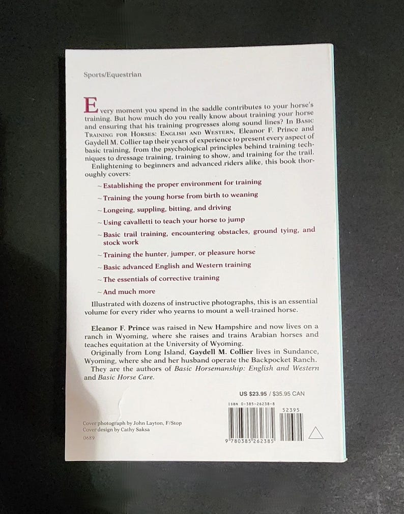 Basic Horse Care, English and Western, Eleanor F. Prince, Gaydell M ...