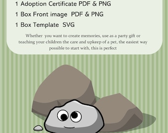 Pet Rock, Owner's Care and Training Manual, Pet Rock Box Template ...