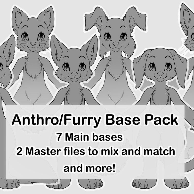Cat Anthro Base - Etsy