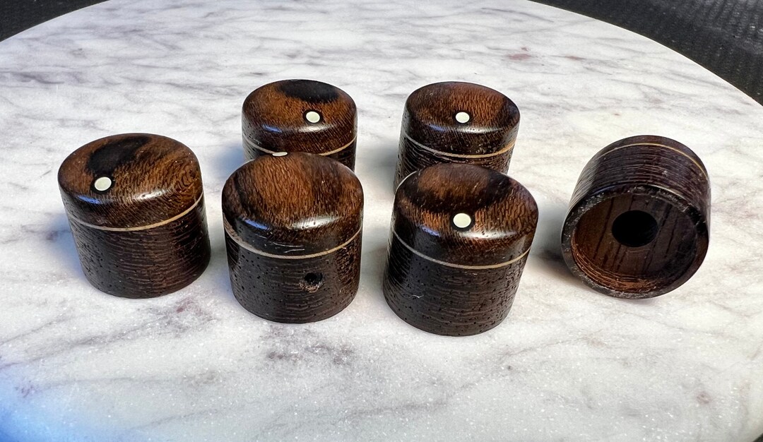 Ziricote and Wenge Guitar Knobs W/ Luminlay price is per - Etsy