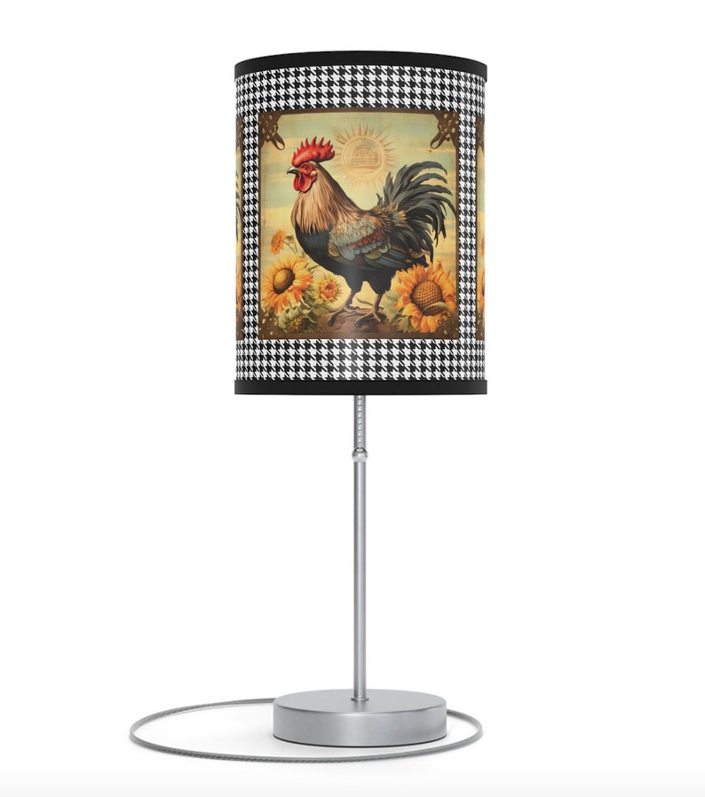 French Country Rooster Table Lamp on Stand, French Country Home Decor ...