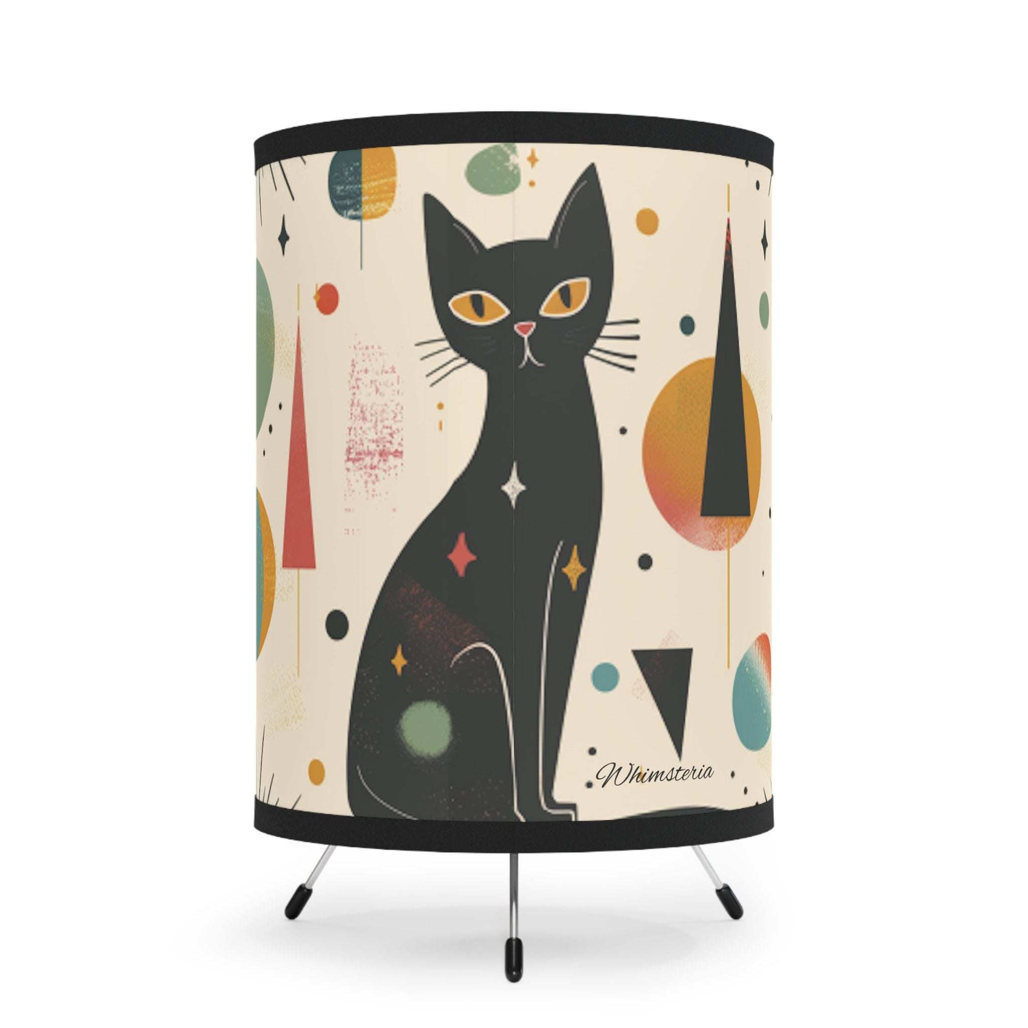 Atomic Cat Lamp, Mid Century Modern Accent Lamp,retro Atomic Cat Decor ...