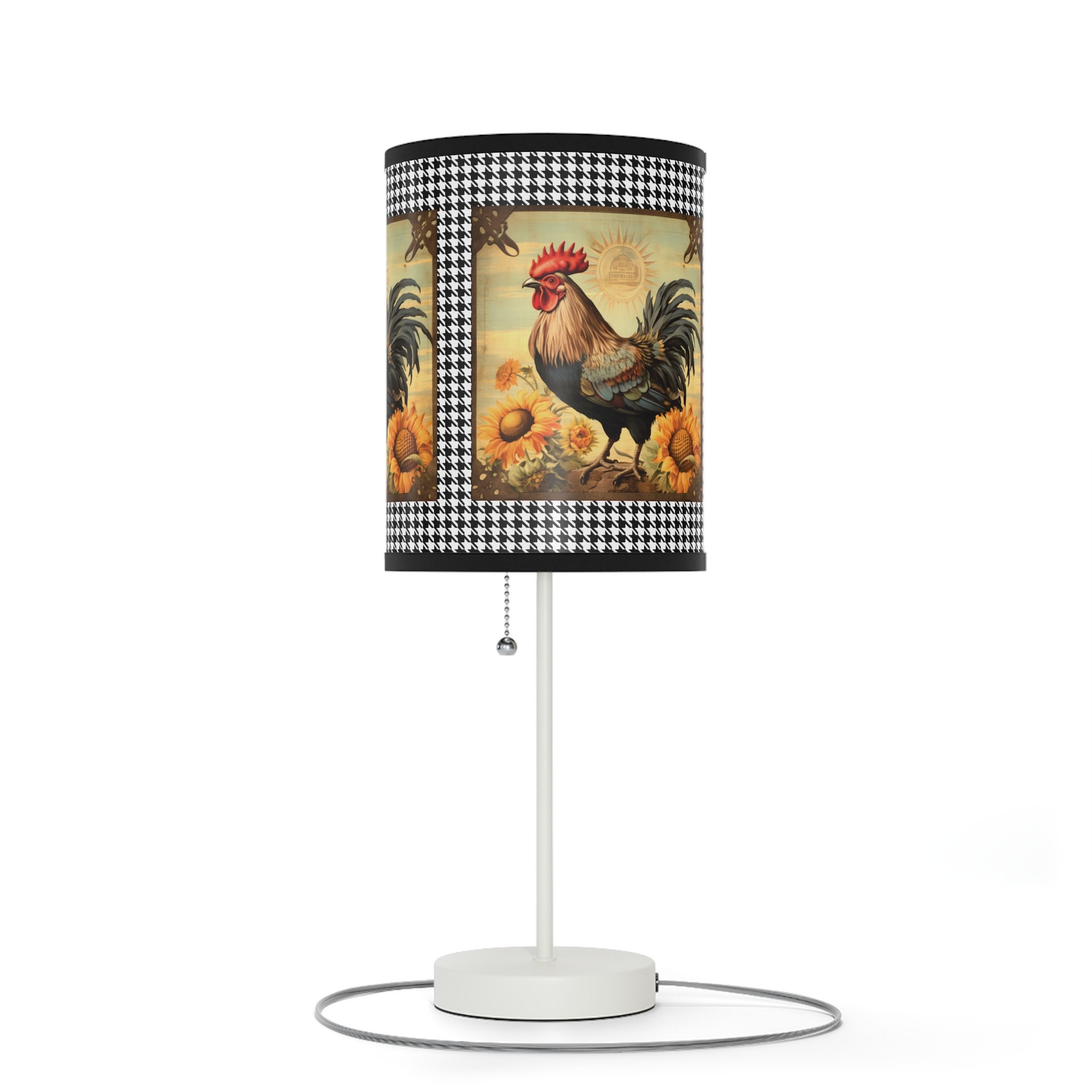 French Country Rooster Table Lamp on Stand, French Country Home Decor ...